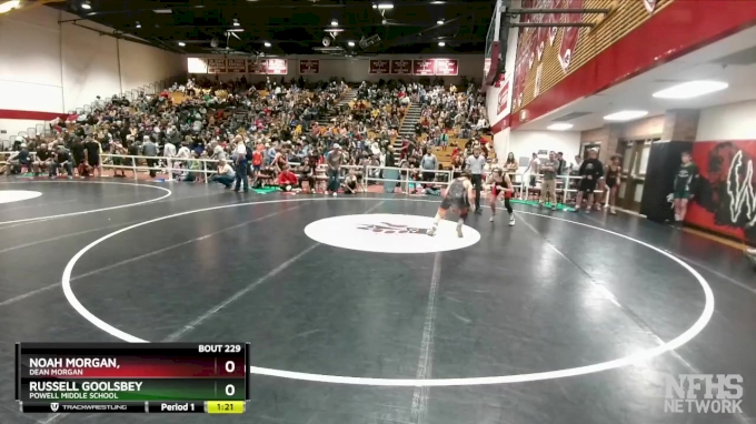 120 lbs Quarterfinal - Russell Goolsbey, Powell Middle School vs Noah ...