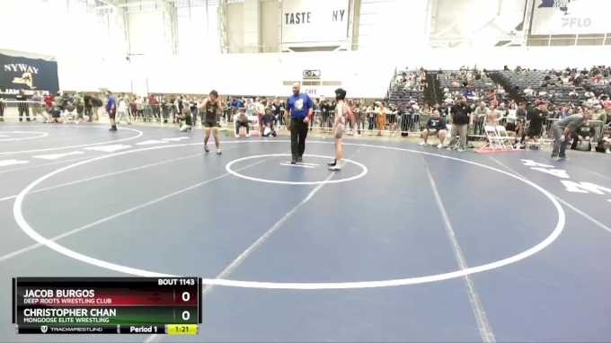 124 lbs Champ. Round 2 - Christopher Chan, Mongoose Elite Wrestling vs ...