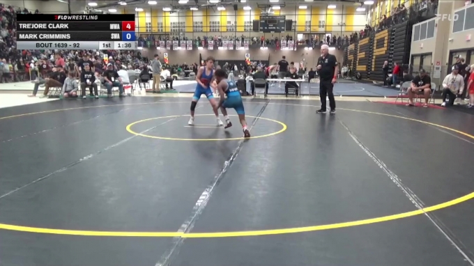 92 lbs Cons. Semis - Tre'jore Clark, Moen Wrestling Academy vs Mark ...