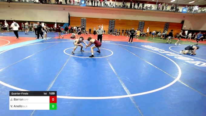 106 lbs Quarterfinal - John Barron, St. Peter's Prep vs Vince Anello ...