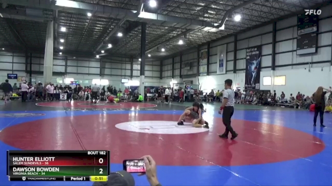 113 lbs Champ. Round 2 - Dawson Bowden, Virginia Beach vs Hunter ...