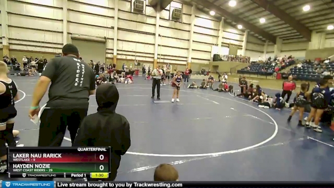 74 lbs Quarters & Wb (16 Team) - HAYDEN NOZIE, West Coast Riders vs ...