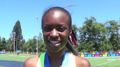Destiny Collins after close runner-up finish at Brooks PR 2 mile