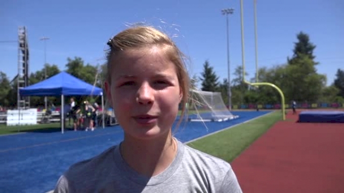 Allie Ostrander after scratching from the 2 mile due to hip injury