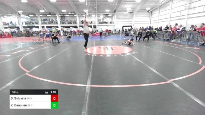 56 lbs Quarterfinal - Grayson Sylvaria, Bristol RI vs Kaysen Beaulieu ...