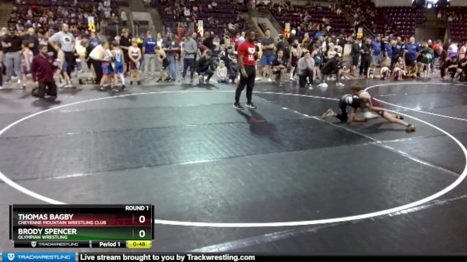 68-69 lbs Round 1 - Brody Spencer, Olympian Wrestling vs Thomas Bagby, Cheyenne Mountain ...