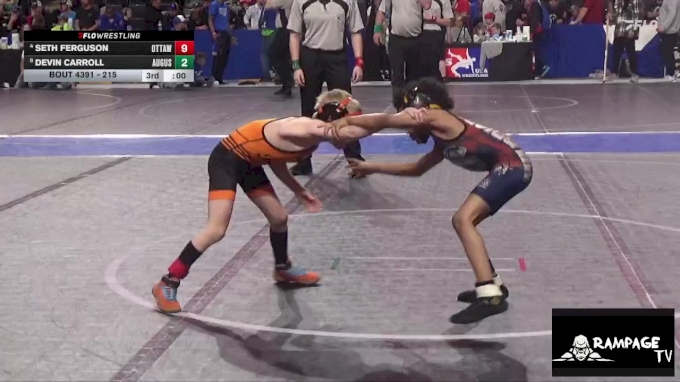 52 lbs 1st Place Match - Rocky Johnson, Team Of Hard Knox vs Bowe Klema ...