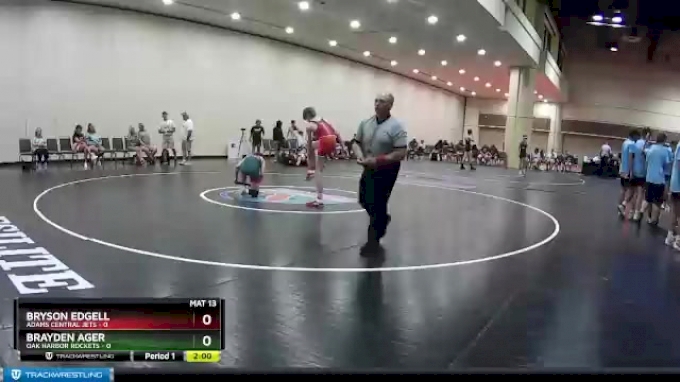 106 lbs Round 3 (8 Team) - Brayden Ager, Oak Harbor Rockets vs Bryson ...