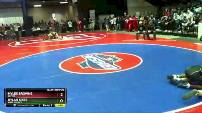 5 lbs Quarterfinal - Myles Browne, Coffee vs Dylan Sikes, Ware County