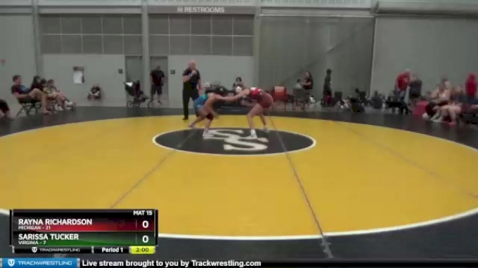 110 lbs Round 3 (6 Team) - Rayna Richardson, Michigan vs Sarissa Tucker ...