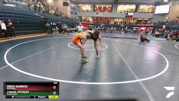 138 lbs Champ. Round 1 - Logan Atchley, Plano East vs Diego Barron ...