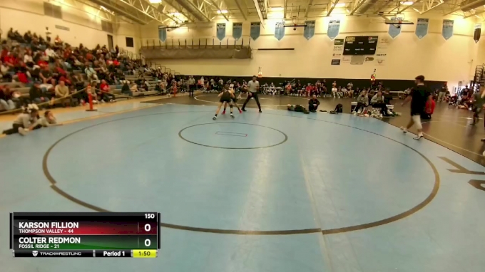 150 lbs Finals (2 Team) - Karson Fillion, Thompson Valley vs Colter ...