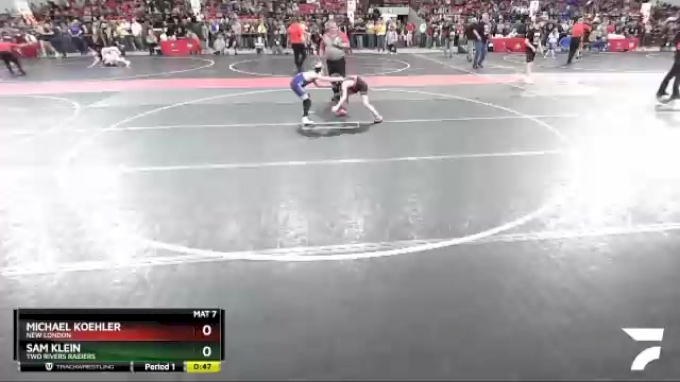 72 lbs Cons. Round 3 - Michael Koehler, New London vs Sam Klein, Two ...