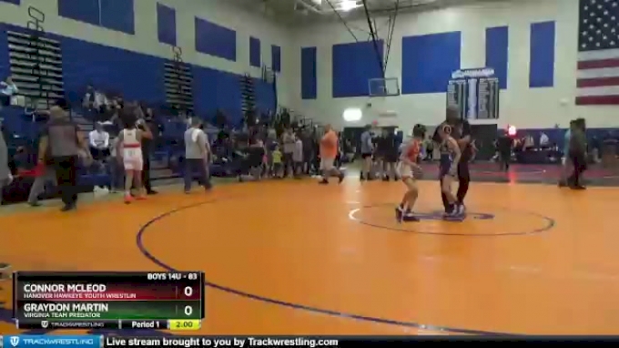 83 lbs Round 2 - Connor McLeod, Hanover Hawkeye Youth Wrestlin vs ...