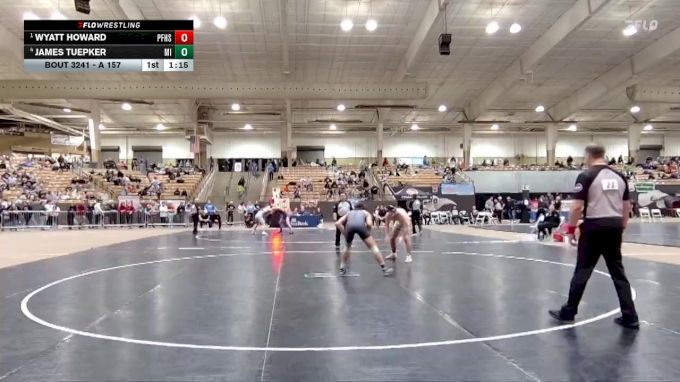 A 157 lbs Semifinal - Wyatt Howard, Pigeon Forge High School vs James ...