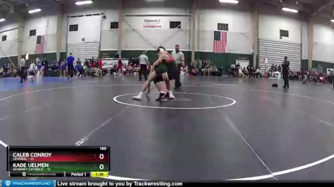 160 lbs Round 3 (16 Team) - Kade Uelmen, Kearney Catholic vs Caleb ...
