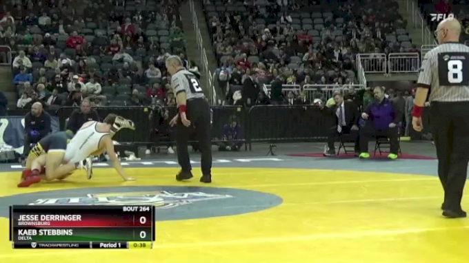 165 lbs 7th Place Match - Jesse Derringer, Brownsburg vs Kaeb Stebbins ...