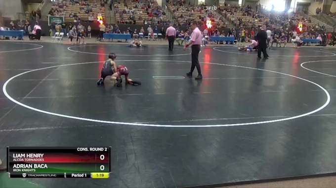 60 lbs Cons. Round 2 - Liam Henry, Alcoa Tornadoes vs Adrian Baca, Iron ...