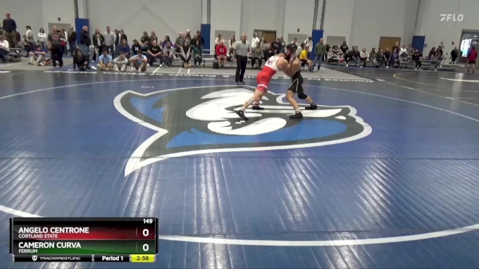 149 lbs Semifinal - Angelo Centrone, Cortland State vs Cameron Curva ...