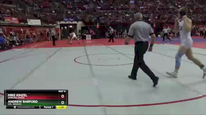 D2-157 lbs Champ. Round 1 - Mike Kinzel, Bowling Green vs Andrew ...