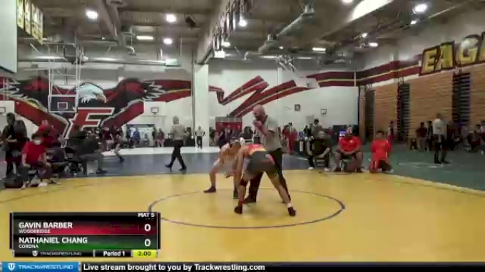 138 lbs Champ. Round 2 - Gavin Barber, Woodbridge vs Nathaniel Chang ...