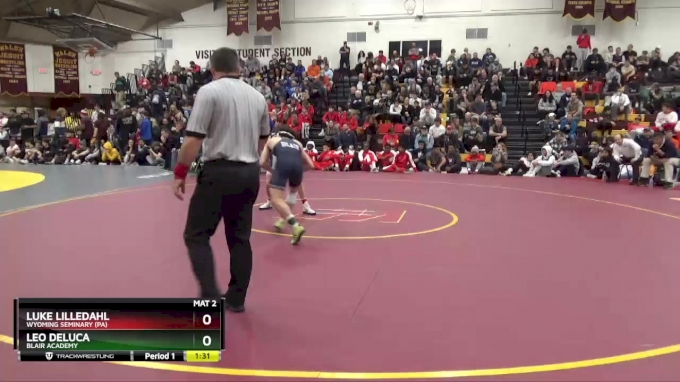 120 lbs Semifinal - Leo DeLuca, Blair Academy vs Luke Lilledahl ...