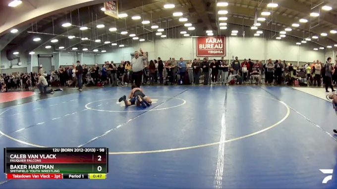 98 lbs Cons. Round 1 - Baker Hartman, Smithfield Youth Wrestling vs ...