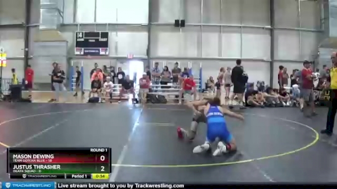 105 lbs Round 1 (6 Team) - Mason Dewing, Team Gotcha Blue vs Justus ...