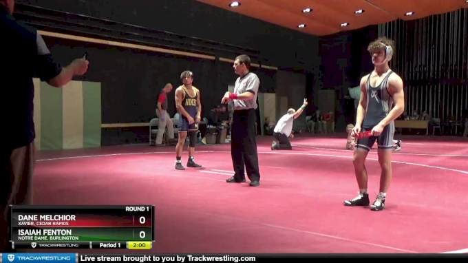 152 lbs Round 1 - Isaiah Fenton, Notre Dame, Burlington vs Dane ...
