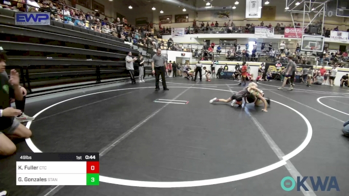 49 lbs Semifinal - Kasen Fuller, Comanche Takedown Club vs Giovanni ...