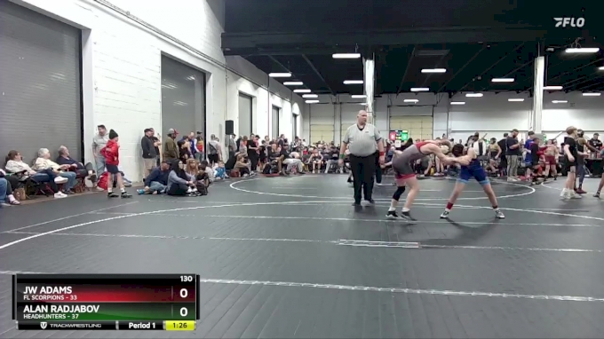 130 lbs Round 5 (8 Team) - JW Adams, FL Scorpions vs Alan Radjabov ...