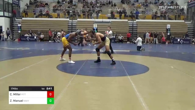 174 lbs Consi Of 8 #1 - Carson Miller, Pittsburgh vs Zander Manuel, Navy