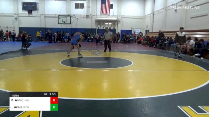 113 lbs Prelims - Muhommad Ashiq, Lynbrook vs Josh Acala, Frontier