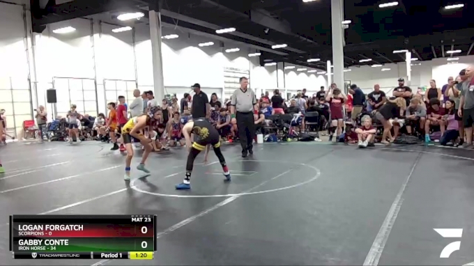 96 lbs Round 3 (8 Team) - Gabby Conte, Iron Horse vs Logan Forgatch ...