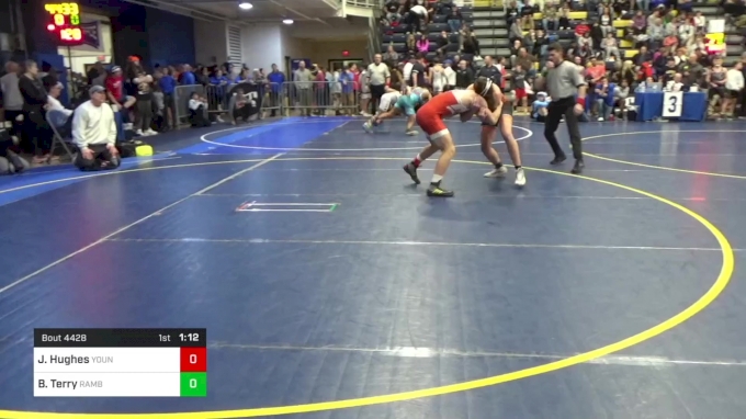 155 lbs Quarterfinal - Jake Hughes, Young Guns vs Bode Terry, Ramblers W.C.