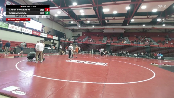 149 lbs Semifinal - Casey Swiderski, Oklahoma State vs Seth Mendoza ...