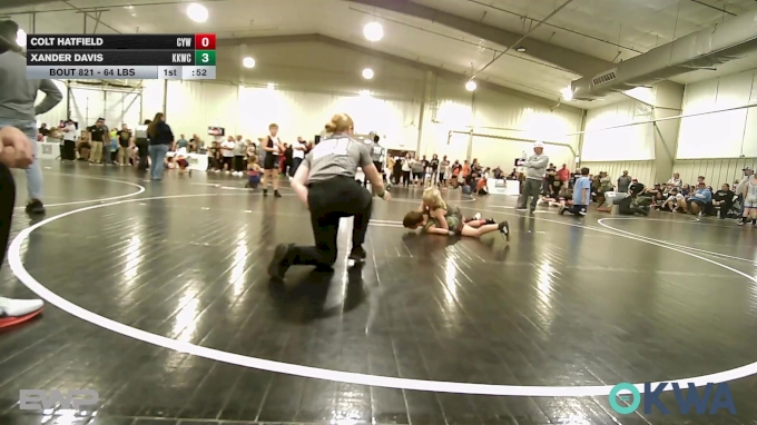 64 lbs Quarterfinal - Colt Hatfield, Coweta Tiger Wrestling vs Xander ...
