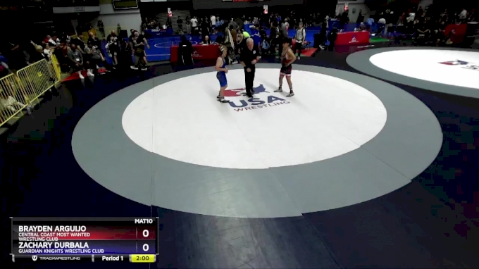 135 lbs Round 2 - Brayden Arguijo, Central Coast Most Wanted Wrestling ...