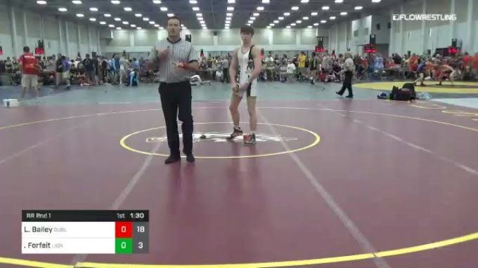 132 lbs Rr Rnd 1 - Logan Bailey, Indiana Outlaws Black vs Forfeit ...