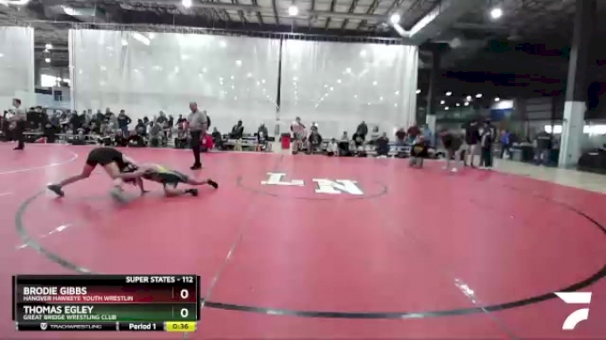 112 lbs Cons. Semi - Brodie Gibbs, Hanover Hawkeye Youth Wrestlin vs ...