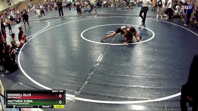 63 lbs Champ. Round 1 - Maxwell Ellis, RED WAVE WC vs Matthew Zubia ...