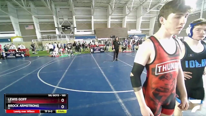 165 lbs Cons. Round 3 - Lewis Goff, CA vs Brock Armstrong, ID