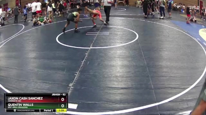 82 lbs Semifinal - Jaxon Cash Sanchez, Hawkeye WC vs Quentin Walls, Bay ...