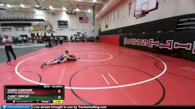 152 Boys Champ. Round 2 - Jaden Gardner, Bear Cave Wrestling Club vs ...