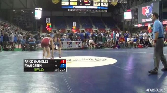 106 Cons. Round 3 Ryan Green (Pennsylvania) vs. Arick Shankles (Alabama)
