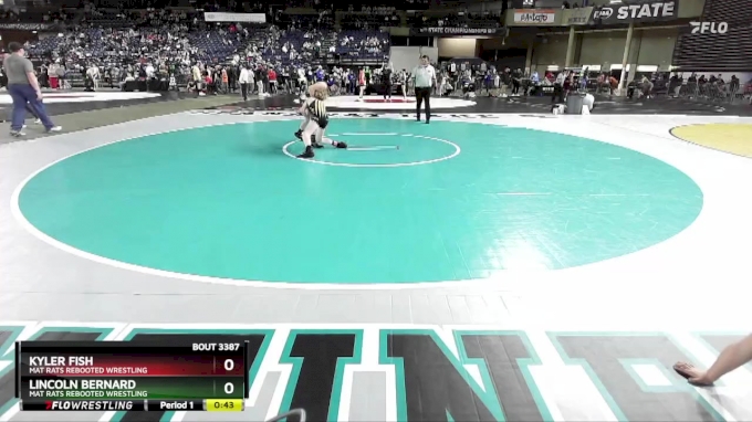 100 lbs Cons. Round 3 - Lincoln Bernard, Mat Rats Rebooted Wrestling vs ...