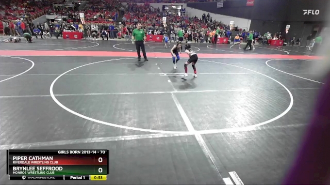 70 lbs Cons. Round 3 - Brynlee Seffrood, Monroe Wrestling Club vs Piper ...