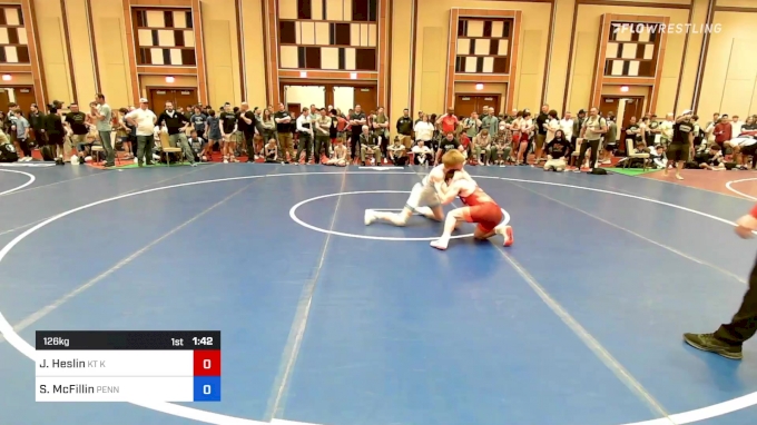126 kg Round Of 16 - Jackson Heslin, KT Kidz Wrestling Club vs Shane ...