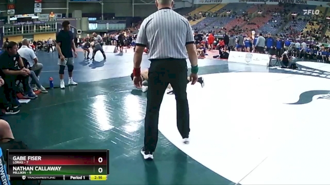 157 lbs Semis (4 Team) - Gabe Fiser, Loras vs Nathan Callaway, Millikin