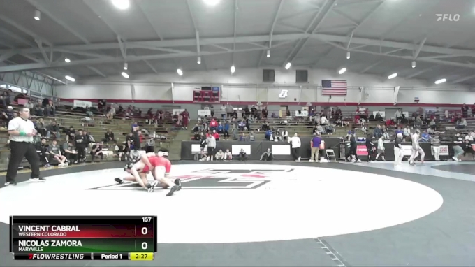 157 lbs Champ. Round 2 - Nicolas Zamora, Maryville vs Vincent Cabral ...